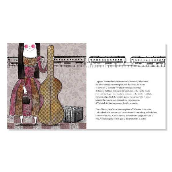 Libro biografía La niña Violeta – Kaikai - Chile ilustrado